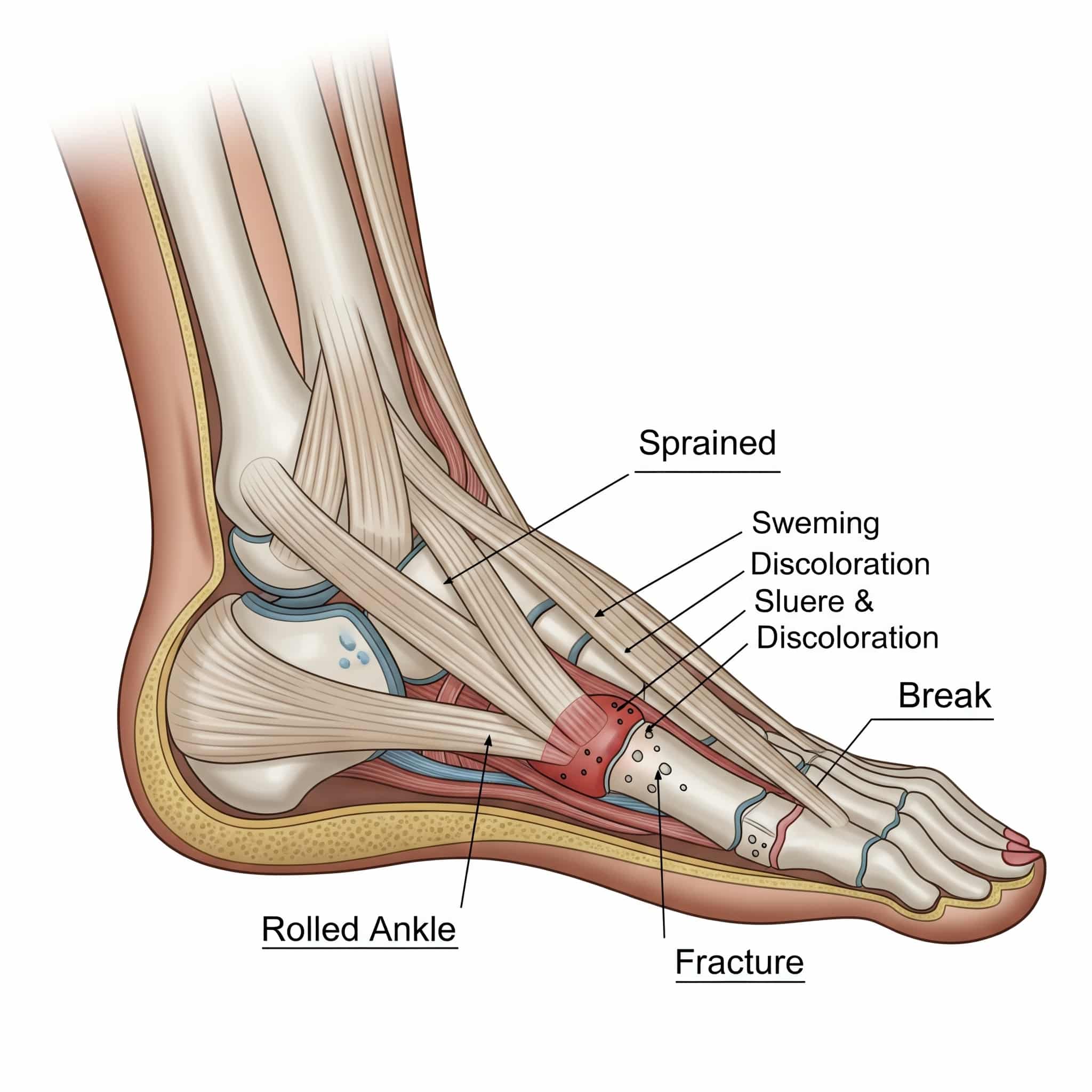 Why Rolled Ankle Sprained or Broken Still Painful - 3 Best